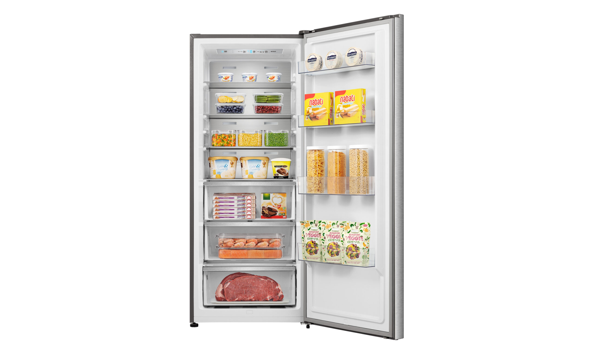 HRVF384S 384L Vertical Hybrid Freezer (Silver)