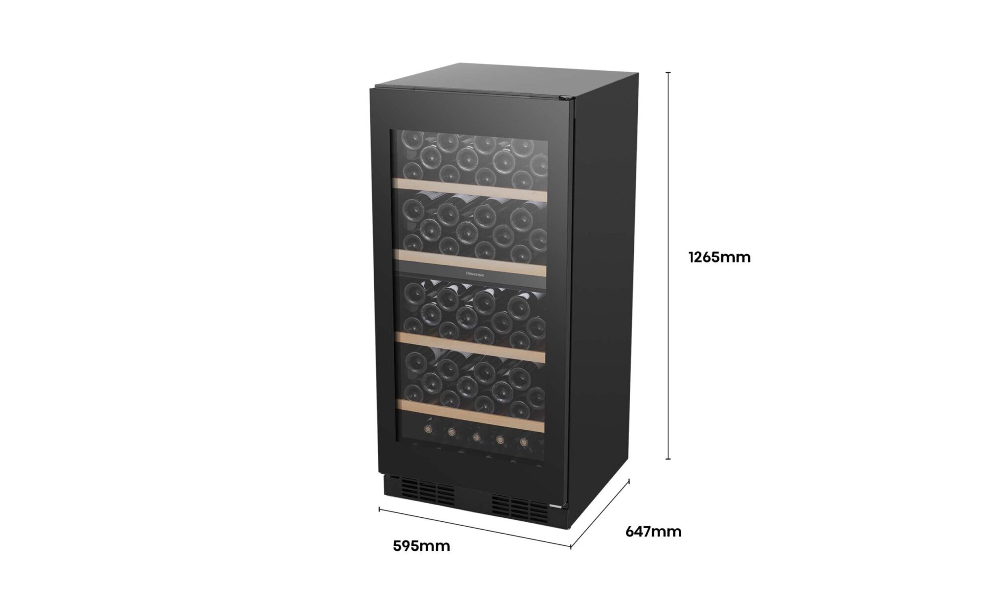 Hisense HRWC108B 108 Bottle Duel Zone Wine Cabinet
